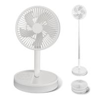 China Freestanding Portable Foldable Fan 1240 RPM Rechargeable Table Fan With Led Light for sale