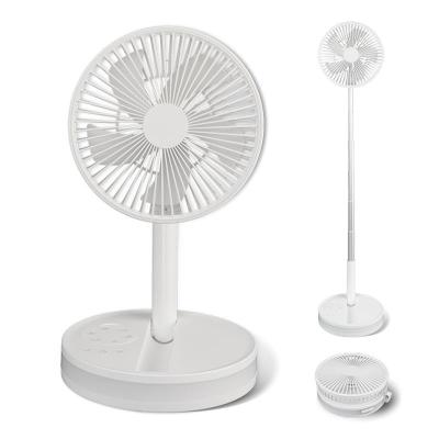 China Freestanding Portable Foldable Fan 1240 RPM Rechargeable Table Fan With Led Light for sale