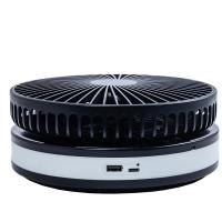 China Freestanding Portable Foldable Fan 1240 RPM Rechargeable Table Fan With Led Light for sale