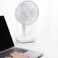 China HEBRONFAN Rechargeable Table Fans Alloy Steel Button Control 2 Speeds for sale