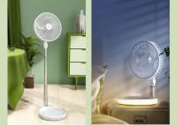 China 9 Inch Portable Foldable Fan 10000mAh Battery Folding Table Fan With Led Light for sale