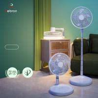 China 9 Inch Portable Foldable Fan 10000mAh Battery Folding Table Fan With Led Light for sale