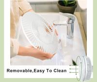 China 9 Inch Portable Foldable Fan 10000mAh Battery Folding Table Fan With Led Light for sale
