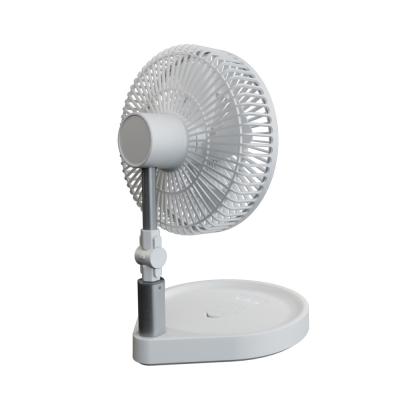 China 10000mAh Large Capacity Retractable Folding Fan USB Rechargeable Portable Oscillating Fan for sale