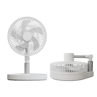 China Rechargeable Portable Foldable Table Fan 10000mah Battery Foldable Fan With LED Light for sale