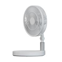 China Floor Telescopic Foldable Fan LED Light Timing Portable Desktop Rechargeable Fan for sale