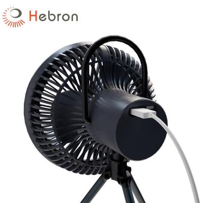China Lithium Battery Electric Camping Fan With LED Lantern 5 Inch for sale