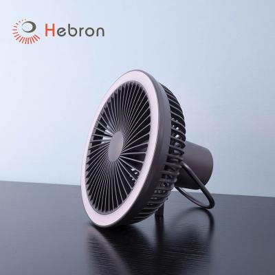 China Mini USB Rechargeable Ceiling Fan Desktop 7800mAh Battery LED Light for sale