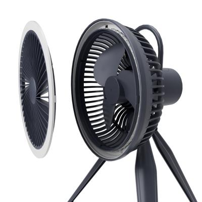 China Tripod Portable Camping Fan Electric Rechargeable Telescopic Foldable Fan With Remote for sale