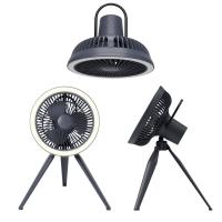 China 7800mAh 2 In 1 LED Light Camping Fan Folding Rechargeable USB Flexible Tripod Fan for sale