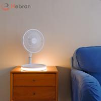 China Portable Desktop Folding Fan USB 10000mAh Foldable Rechargeable Fan With LED Light for sale