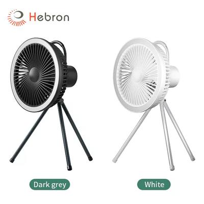 China 10000mAh USB Rechargeable Fan Outdoor Camping Fan With LED Light / Hanging Hook for sale