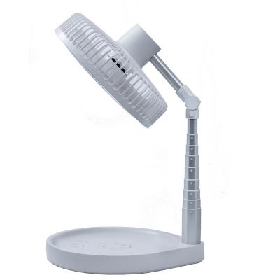 China 1000mAh Rechargeable Strong Wind Fan Multi Functional Retractable Folding Fan for sale