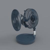 China 10000mAh Foldable Portable Fan Mute USB Recargable LED Light Rechargeable Foldaway fan for sale