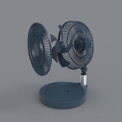 China 10000mAh Foldable Portable Fan Mute USB Recargable LED Light Rechargeable Foldaway fan for sale
