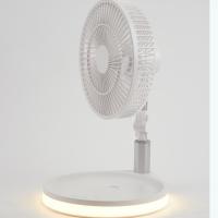 China Desktop Portable Foldable Fan 10000mAh Non Toxic Harmless With LED Light for sale