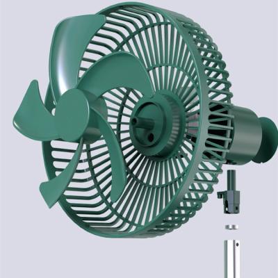 China Outdoor Indoor Retractable Folding Fan USB Rechargeable Portable With Remote Controller for sale