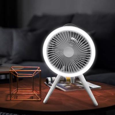 China Adjustable Power Portable Camping Fan Multifunctional Outdoor Tripod Pedestal Fan for sale