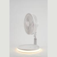 China Rechargeable Mini USB Portable Foldable Fan Desktop Table Fan With Light For Home for sale