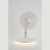 China Cooling Foldable Standing Fan Rechargeable Table Fan Portable USB With LED Light for sale