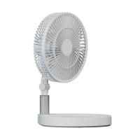 China Rechargeable Folding Pedestal Fan Portable USB Handheld Stand With LED Light for sale