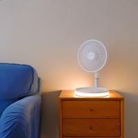 China Portable Folding Desktop Table Fan With Light For Home Office Bedroom for sale