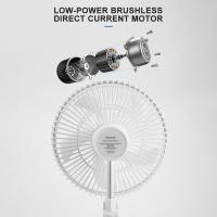 China 16000mAh Portable Folding Fan LED Light Desktop Telescopic Electric Fan for sale
