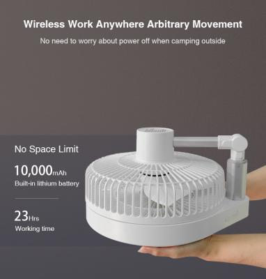 China 4 Speed Adjustable Wind Speed Portable USB Rechargeable Fan Oscillating Foldable Fan for sale