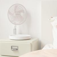 China Desktop Portable Foldable Fan USB Charging Mini Telescopic LED Night Light Fan for sale