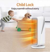 China Waterproof Portable Electric Fan Heater With Timer 1-4h Ceramic PTC Heating Element for sale