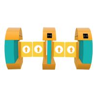 China Safe Kindergarten Swing Barrier Turnstile Colorful Retractable Compact Size for sale