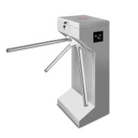 China Stainless Steel Train Turnstiles , Semi auto Drop Arm Turnstile For Harsh Environment for sale