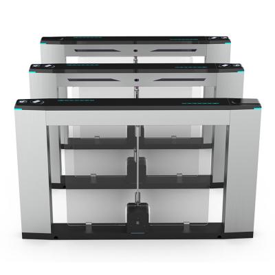 China ISO Waist Height Turnstile Fastlane Turnstile Security Doors With Voice Prompt Alarm for sale