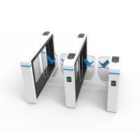 China SPCC White Sliding Barrier Gate Single Directional / Bi Directional Turnstile for sale