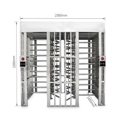 China Full Height Pedestrian Turnstiles ,  Automatic Low Noise Turn Style Gate for sale