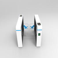 China School Flap Barrier Turnstile , SPCC Smarter Security Turnstiles With RFID Reader for sale