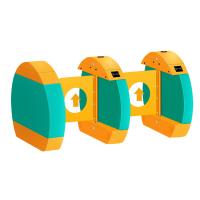 China Automatic Kindergarten Swing Barrier Retractable Flap Barrier Turnstile for sale