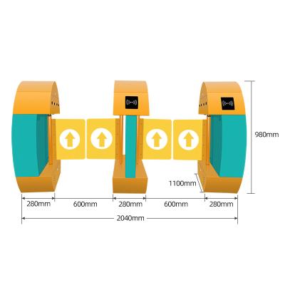 China 40p/minute Kindergarten Swing Barrier Gate Turnstile 0.2s For Children's Playground for sale