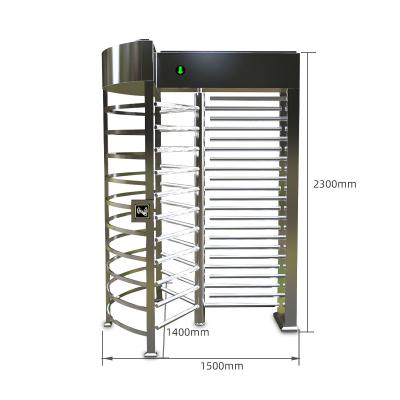 China SUS304 Employee Entrance Turnstile Gate , Automatic Full Body Turnstile for sale