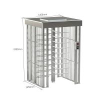 China 304 Stainlesl Steel Full Height Turnstile Gate Low Noise LED Direction Indication for sale