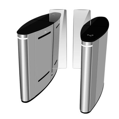 China 20p/m-25p/m Single Lane Flap Barrier Turnstile  With Sliding Baffle for sale