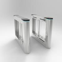 China Pedestrian Swing Barrier Turnstile SUS304 Stainless Steel With RFID Reader for sale