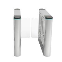 China Pedestrian Swing Barrier Turnstile SUS304 Stainless Steel With RFID Reader for sale