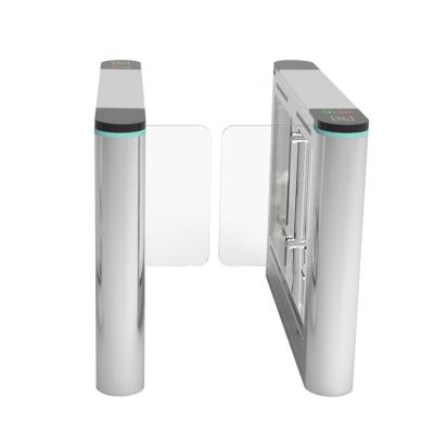 China Pedestrian Swing Barrier Turnstile SUS304 Stainless Steel With RFID Reader for sale