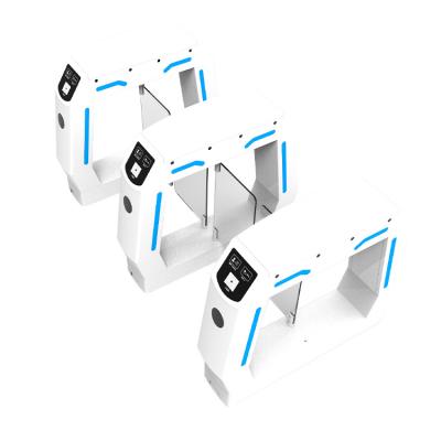 China Bi Directional Optical Turnstile Access Control White Lobby Security Turnstiles for sale