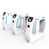 China Bi Directional Optical Turnstile Access Control White Lobby Security Turnstiles for sale