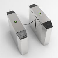 China Retractable Flap Barrier Gate , Flap Optical Barrier Turnstiles for sale
