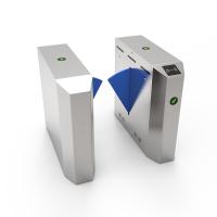 China Pedestrian Flap Barrier Gate , Flap Barrier Security Turnstile Gate for sale