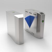 China Pedestrian Flap Barrier Gate , Flap Barrier Security Turnstile Gate for sale
