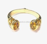 China Plating Brass Bangle Bracelets Cuff Jewelry Garnet Stones Silver Jewelry Glitter CZ for sale